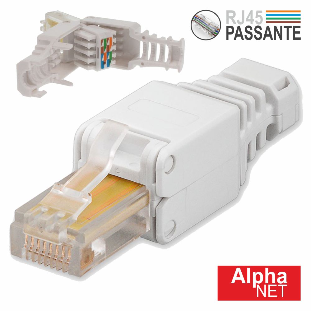 FICHA RJ45 MODELAR 8P8C CAT5E KEYSTONE PASSANTE – Ledistronica, Lda