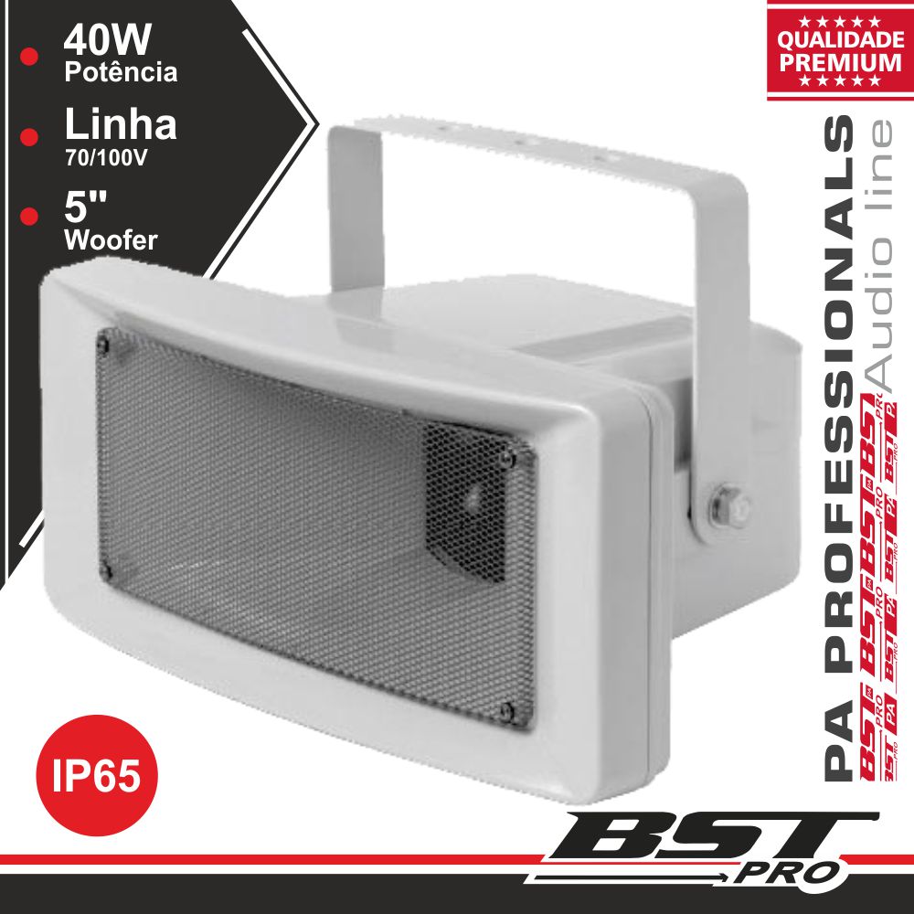ALTIFALANTE CORNETA PA 100V 40W 5″ IP65 ABS BRANCO – Ledistronica, Lda