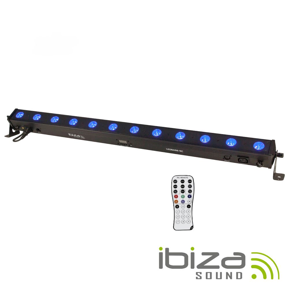 BARRA DE LEDS C/ STROBE 12 LEDS RGBW 8W DMX COMANDO IBIZA ...
