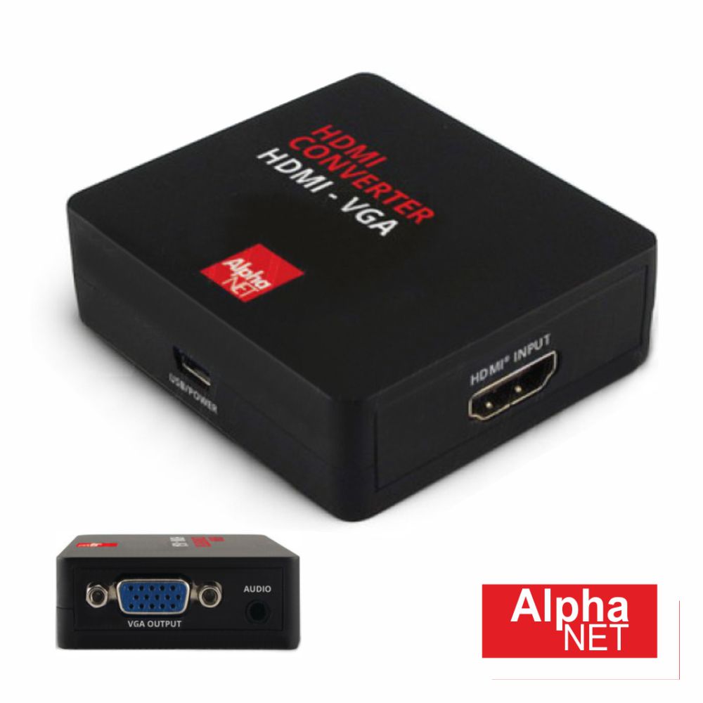 CONVERSOR HDMI -> VGA C/ ÁUDIO AMPLIFICADO ALPHANET – Ledistronica, Lda