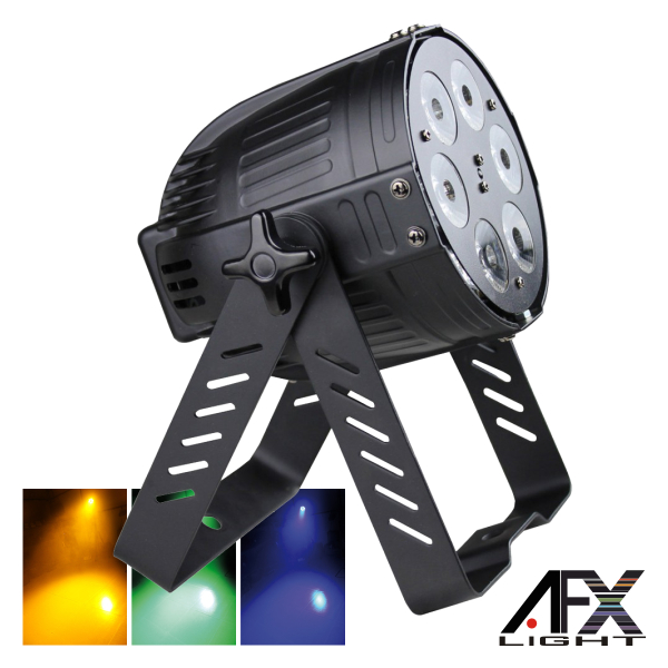 PROJETOR LUZ C/ 6 LEDS 15W RGBAW COMANDO DMX MIC AFXLIGHT ...