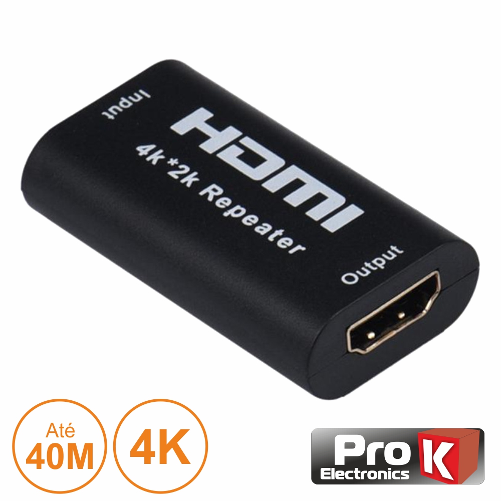FICHA ADAPTADORA HDMI FÊMEA / FÊMEA DOURADA P/ 40M 4K PROK ...