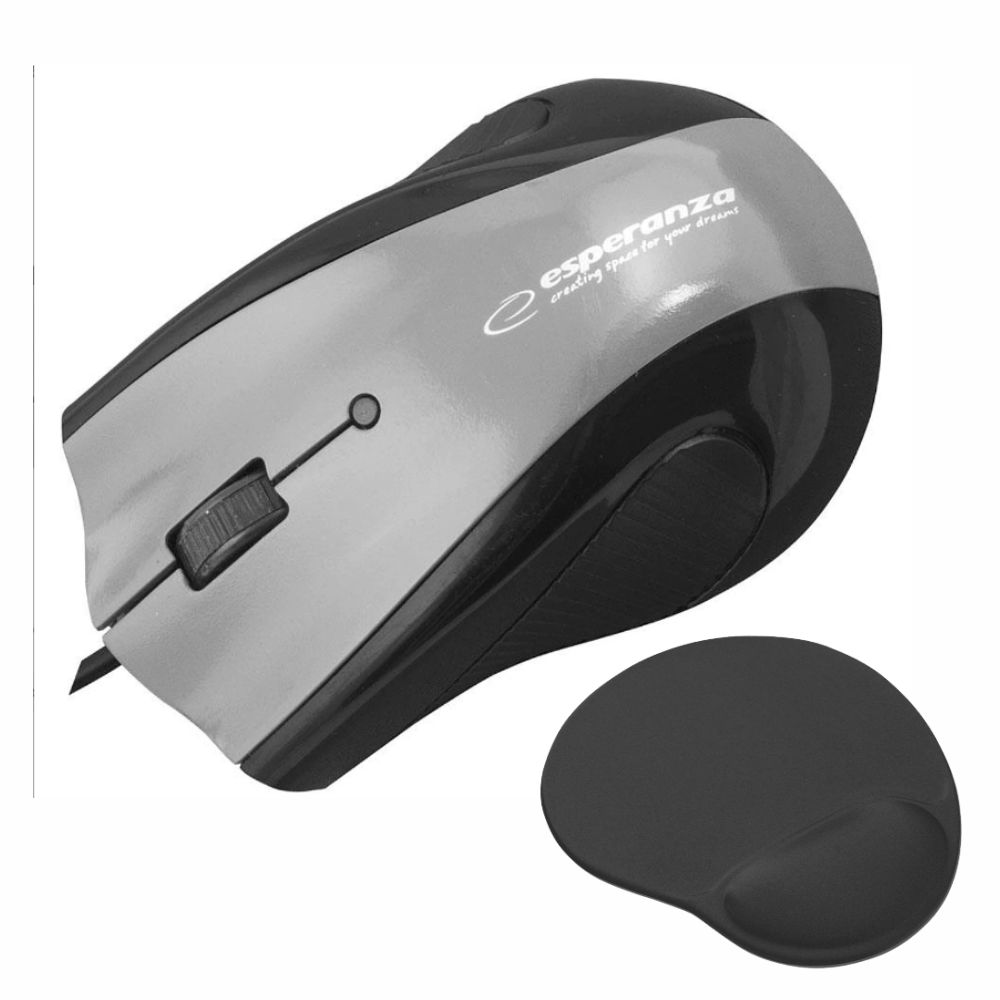 Rato Óptico 1200DPI USB C/ Tapete de Gel – Ledistronica, Lda