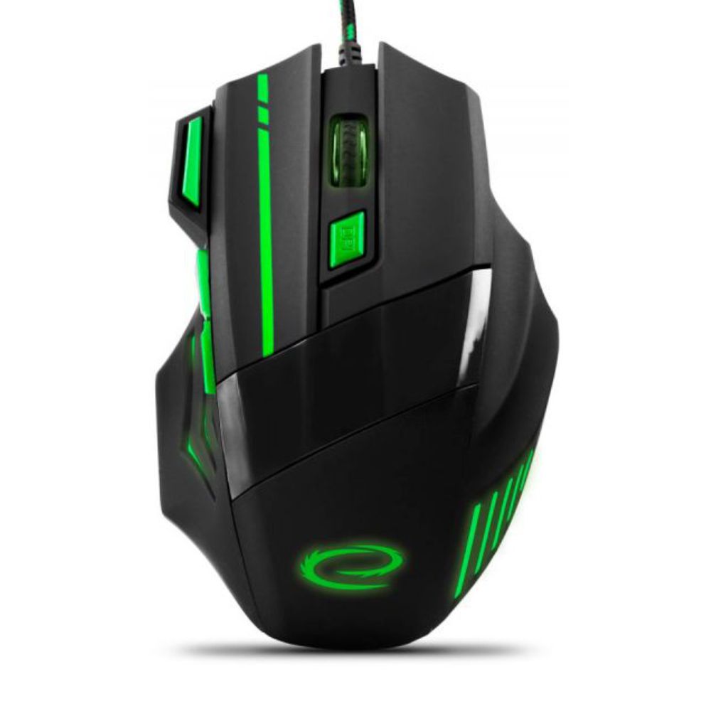 Rato Óptico 800/2400 Dpi USB P/ Gaming LED Verde 7d Wolf – Ledistronica ...