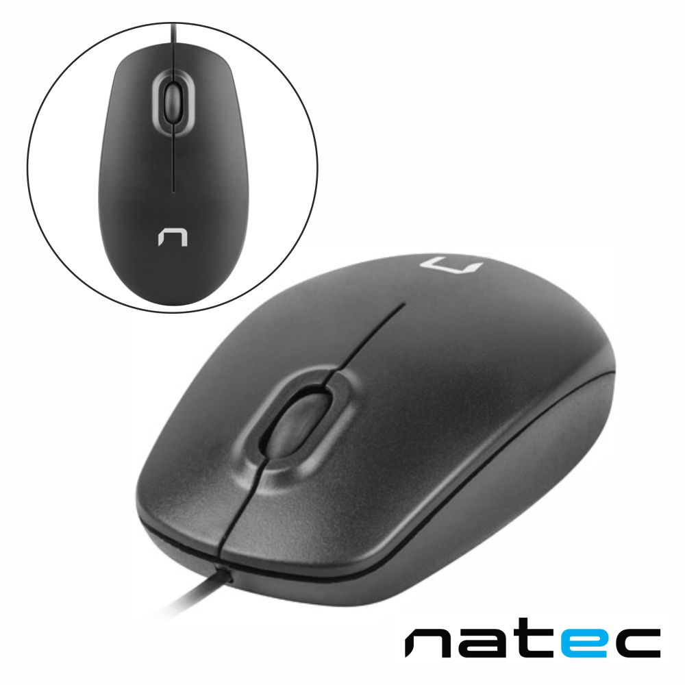 Rato Óptico C/ Fios 1000DPI USB Preto NATEC – Ledistronica, Lda