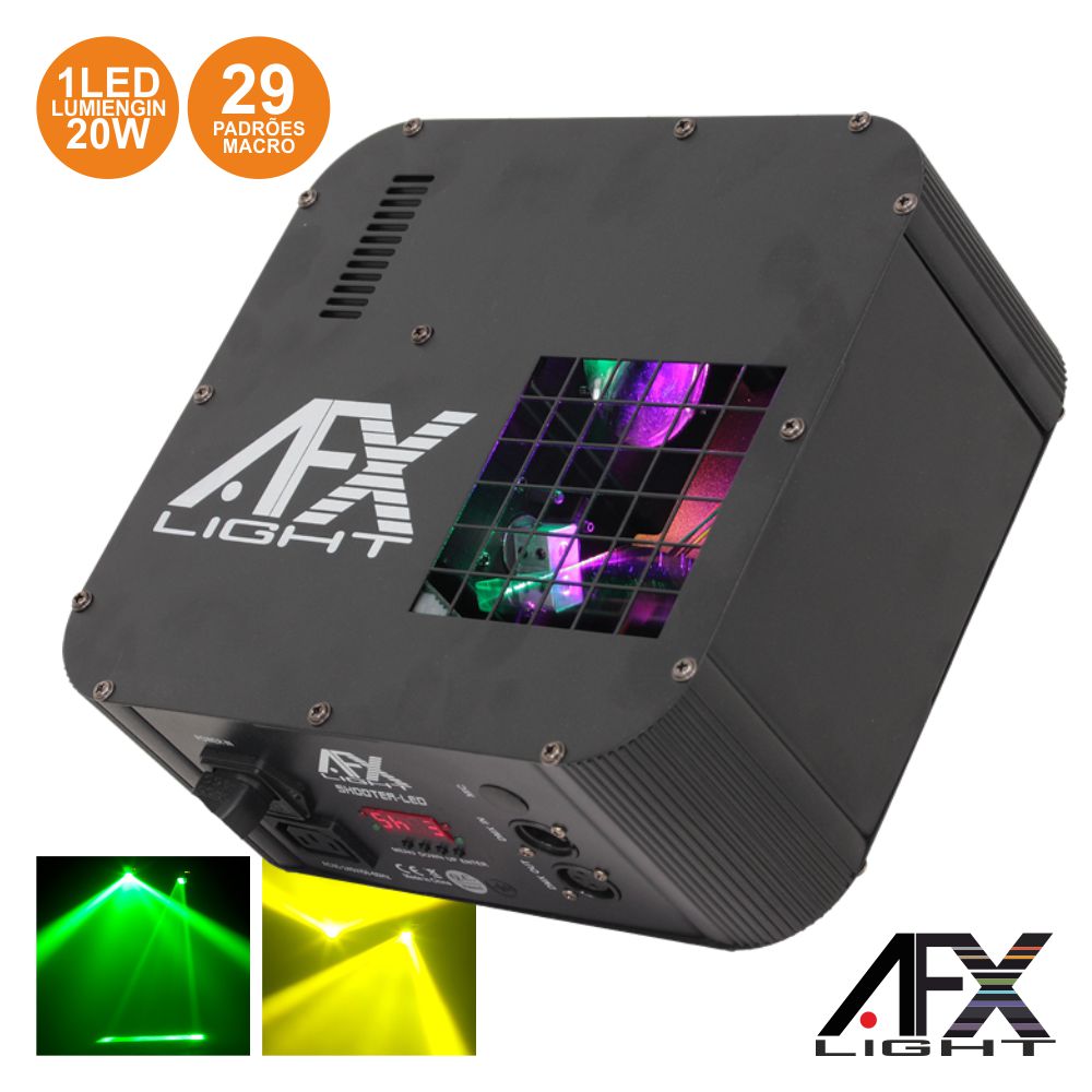 PROJETOR LUZ C/ 1 LED 20W 8 CORES+BRANCO DMX AFXLIGHT – Ledistronica, Lda